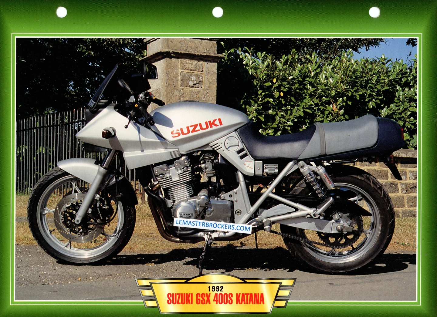 FICHE MOTO SUZUKI GSX 400 S KATANA GSX400S 1992 - FICHES MOTO
