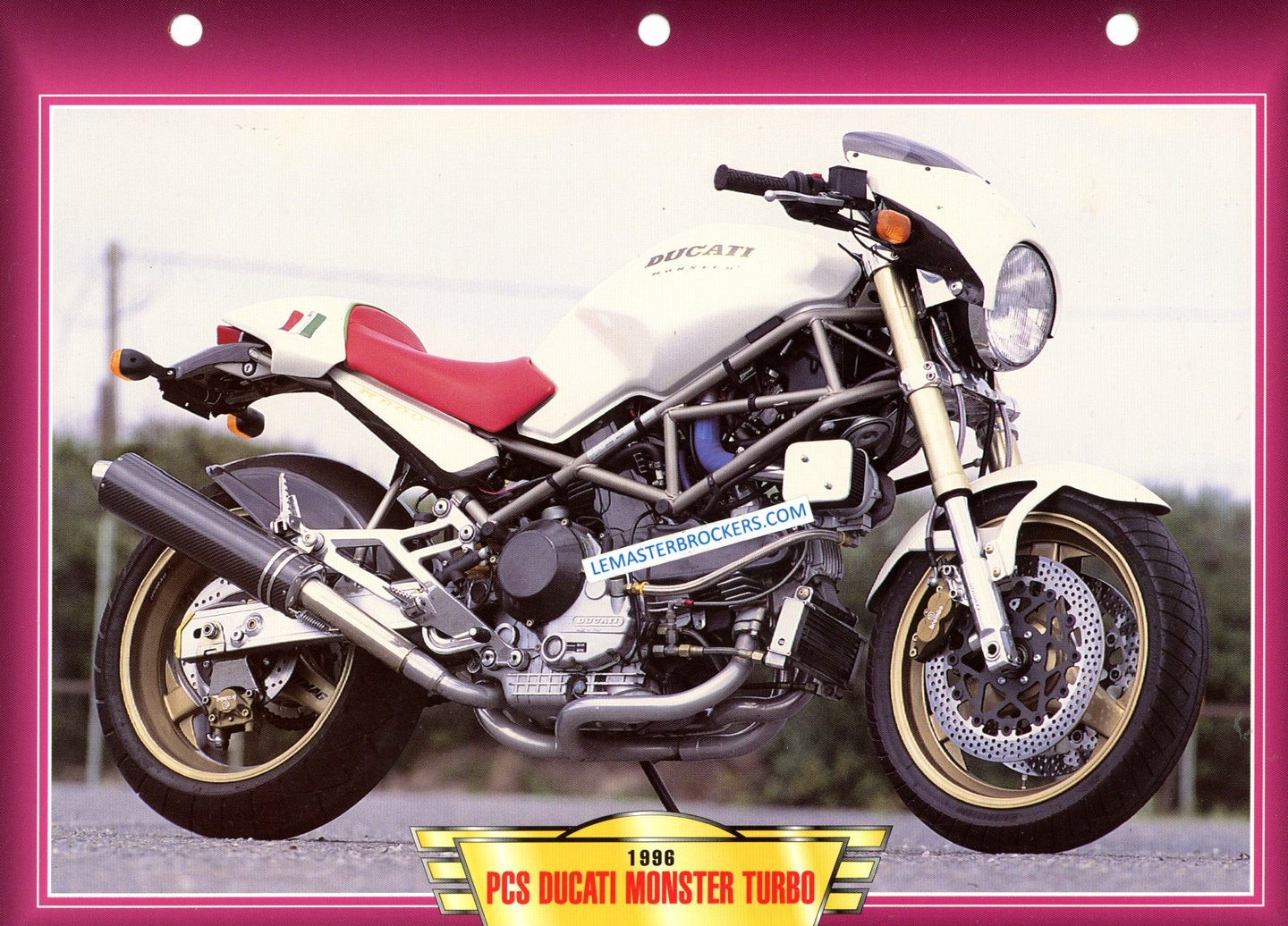 PCS DUCATI MONSTER TURBO 1996 - AUTO / MOTO (BROCHURES & FICHES)/FICHES ...