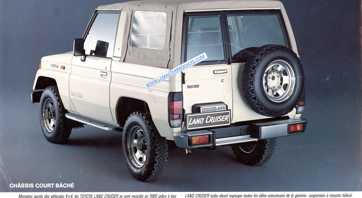 TOYOTA LAND CRUISER 4X4 1986 - BROCHURES AUTO YOUNGTIMER