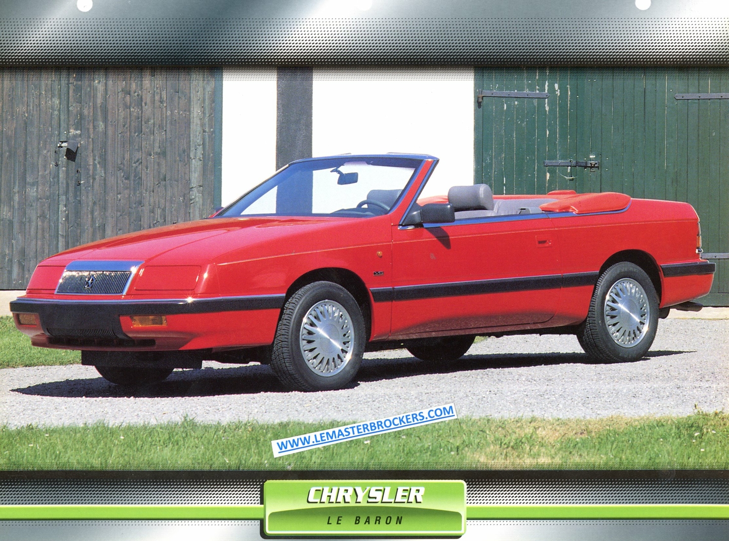 CHRYSLER LE BARON 1988 FICHE LITTÉRATURE AUTOMOBILE LEBARON - FICHES AUTO