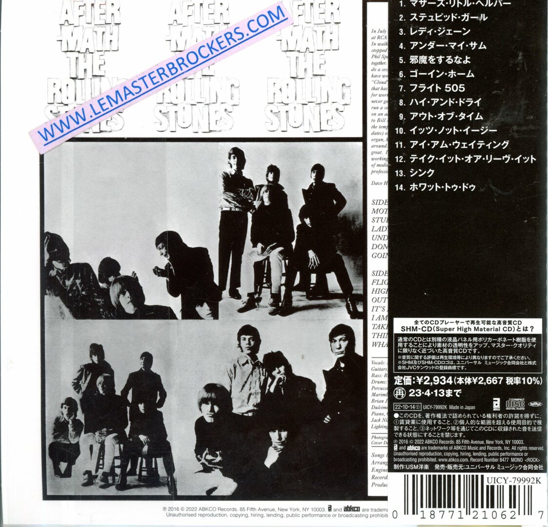 THE ROLLING STONES IT'S AFTERMATH - VERSION JAPAN SHM - CD-AUDIO