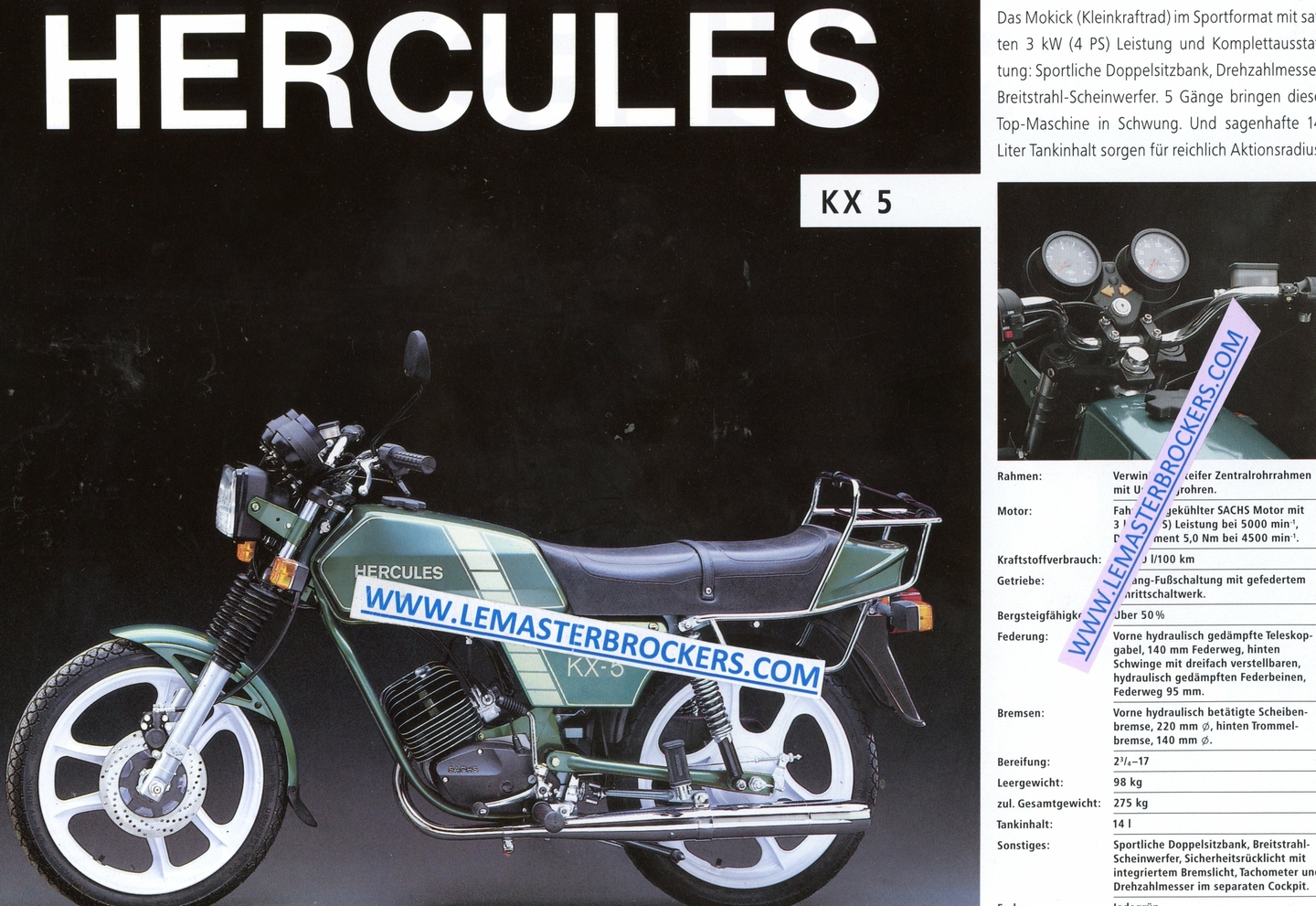 MOTO HERCULES KX5 - BROCHURES MOTO - LEMASTERBROCKERS