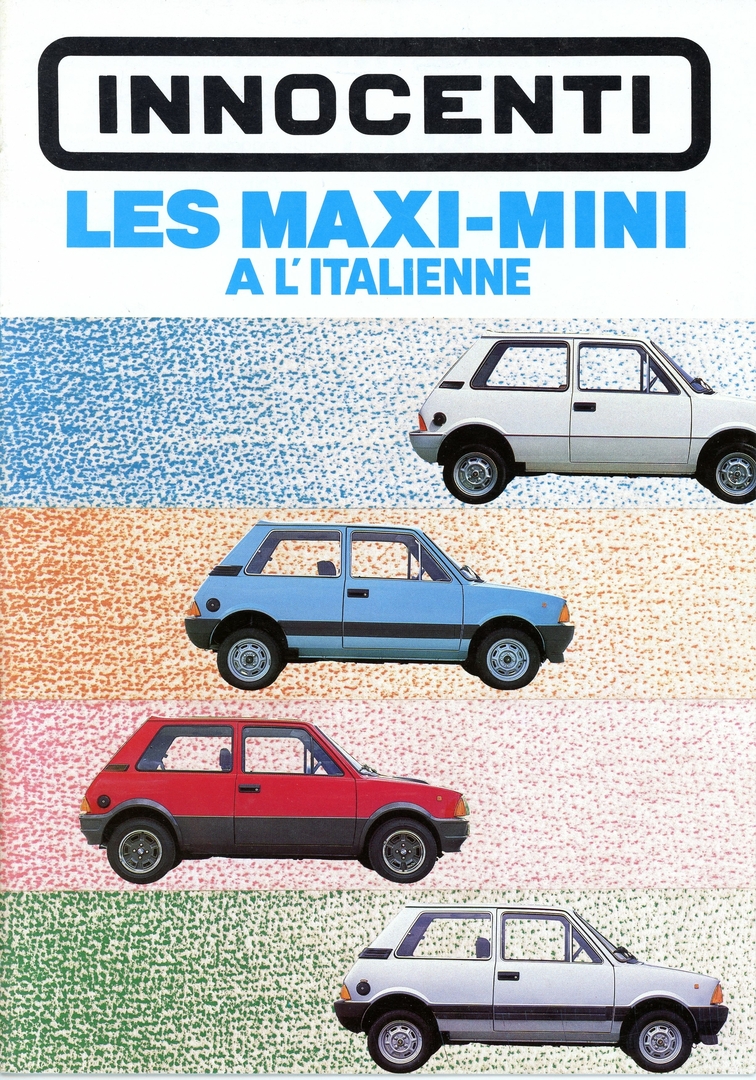 BROCHURE INNOCENTI MINI 3 MINIMATIC TURBO MINIDIESEL - 1985