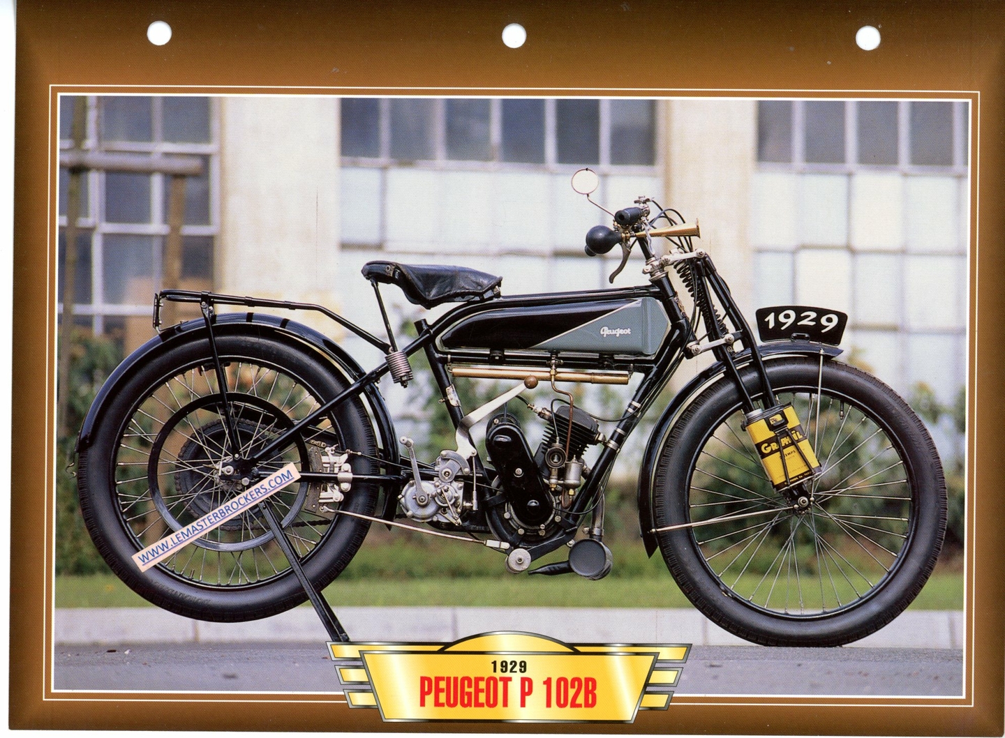 DOCUMENT MOTO PEUGEOT P102 B P 102B 1929 - FICHES MOTO