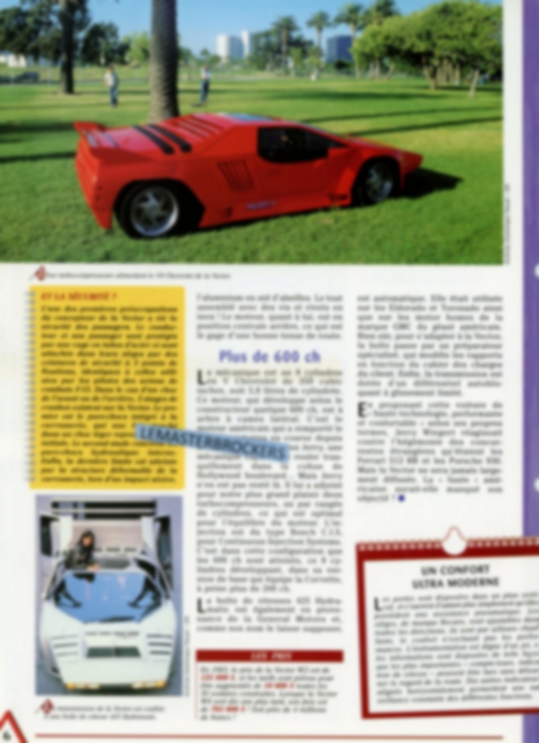 FICHE TECHNIQUE VECTOR W2 1980 - FICHE AUTO - HACHETTE - FICHES AUTO ...