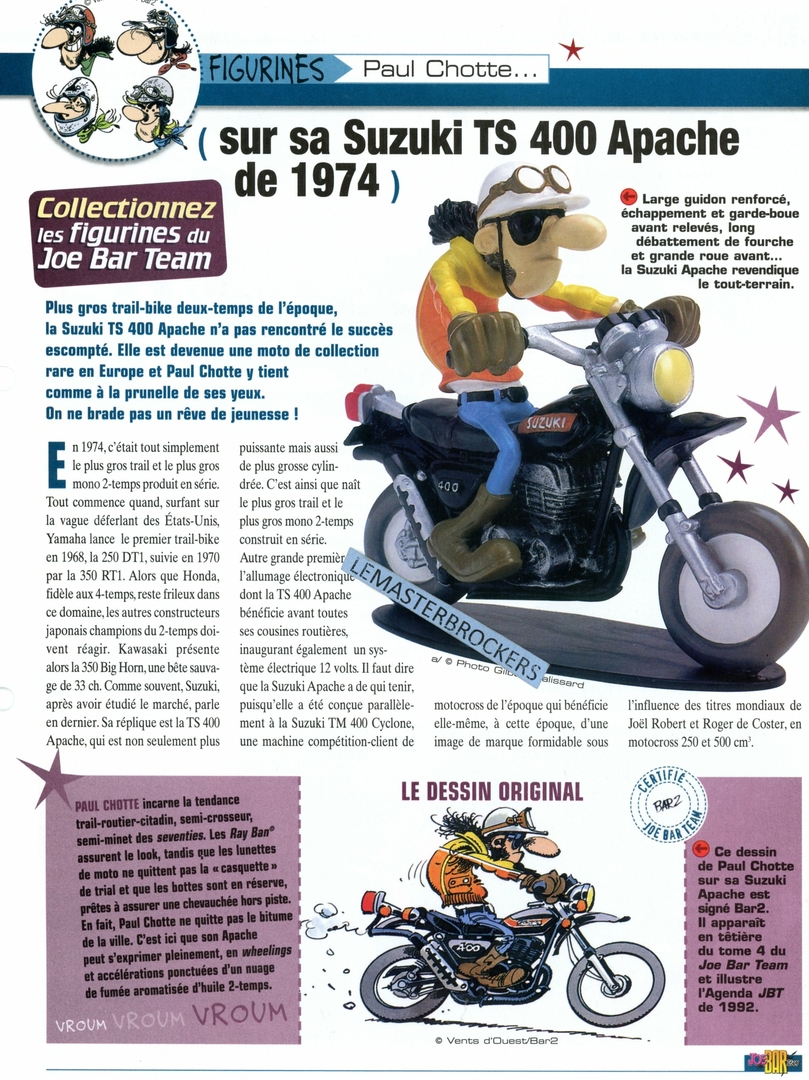 SUZUKI TS 400 APACHE JOE BAR TEAM PAUL CHOTTE - FICHE MOTO TS400 ...