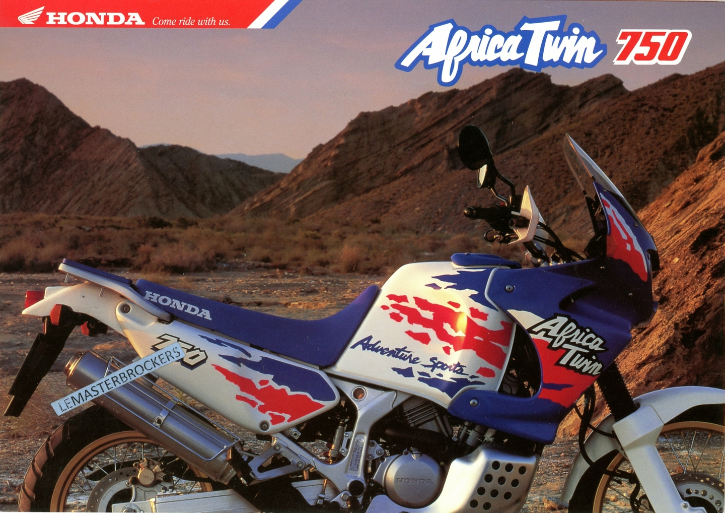 BROCHURE HONDA AFRICA TWIN 750 - BROCHURE MOTO XRV 750 1992 - BROCHURES MOTO - LEMASTERBROCKERS