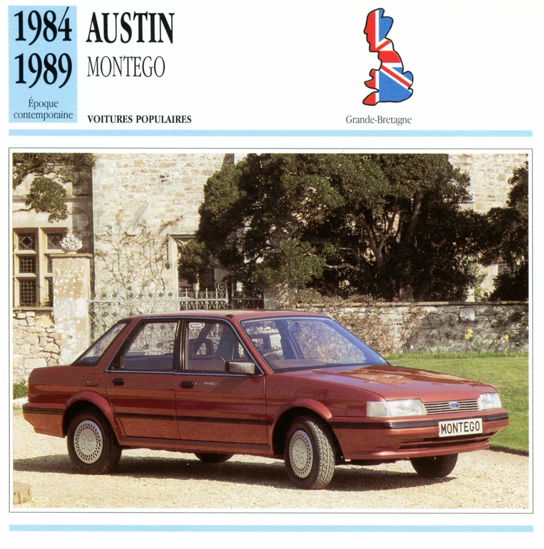 AUSTIN MONTEGO - FICHE AUTO COLLECTION CARS CARD ATLAS - FICHES AUTO ...