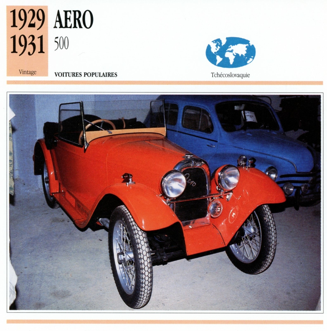 AERO 500 1929-1931 FICHE AUTO CARACTÉRISTIQUES - AUTO / MOTO (BROCHURES & FICHES)/FICHES AUTO ...