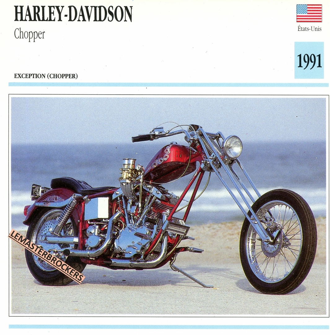 HARLEY DAVIDSON CHOPPER 1991 - FICHE MOTO - FICHES MOTO - LEMASTERBROCKERS