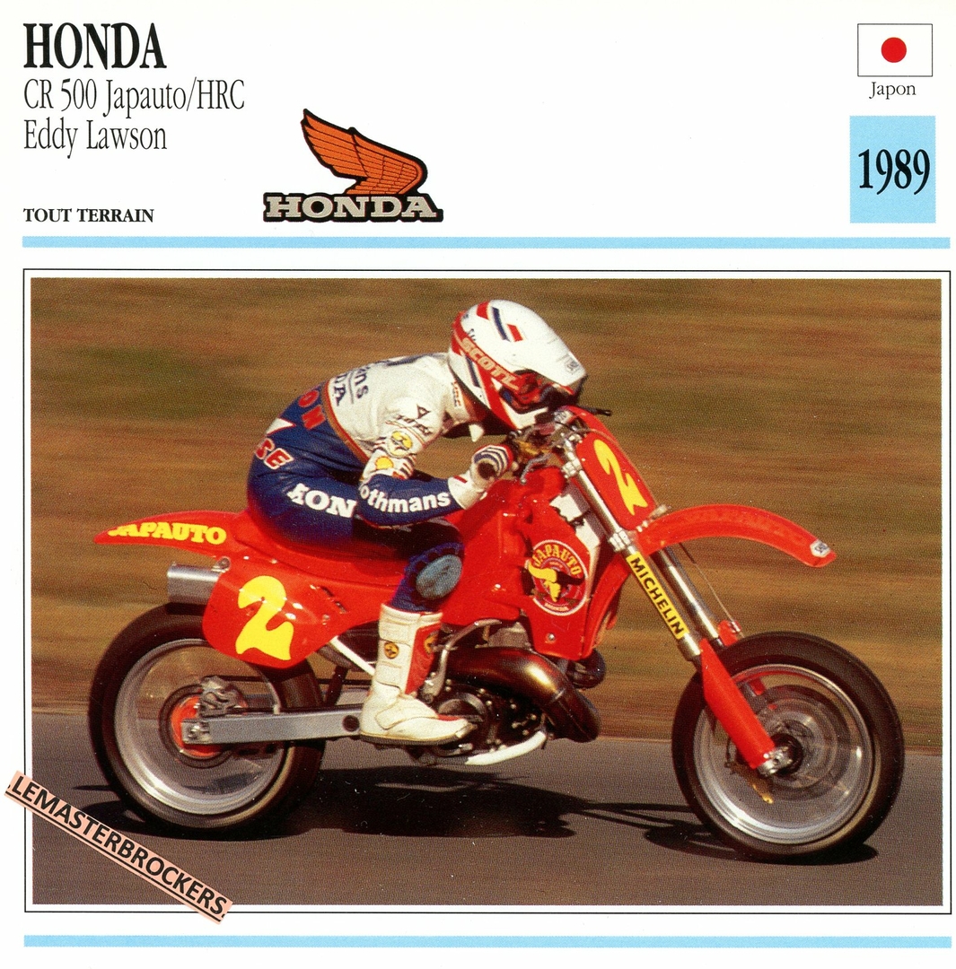 HONDA CR 500 JAPAUTO HRC EDDY LAWSON - FICHE MOTO CROSS TOUT TERRAIN ...