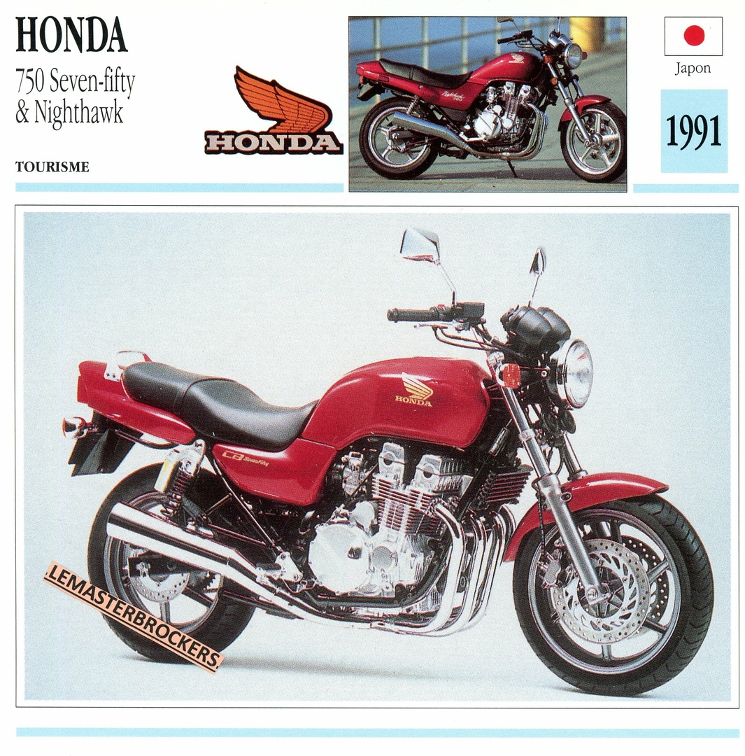 HONDA 750 SEVEN FIFTY & NIGHTHAWK 1991 - FICHE MOTO - FICHES MOTO ...