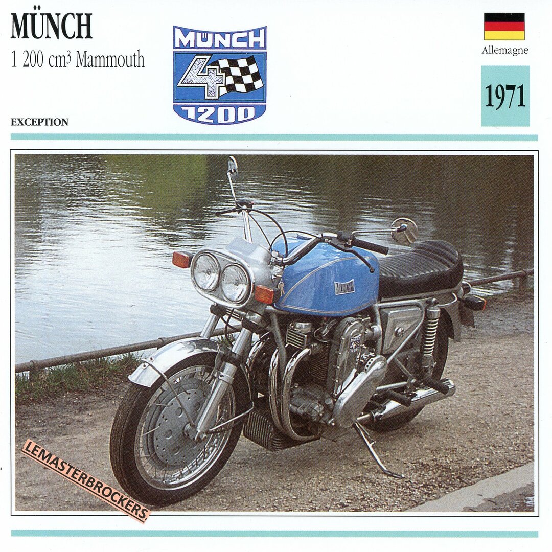 MÜNCH 1200 MAMMOUTH 1971 - FICHE MOTO MUNCH - FICHES MOTO/FICHES MOTO ...