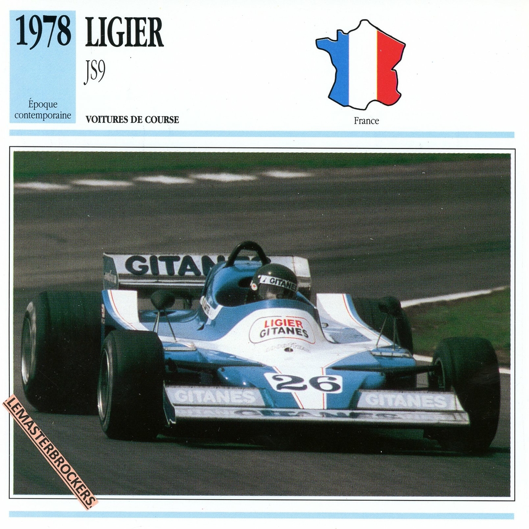 LIGIER JS9 1978 - FICHE AUTO - FICHES AUTO - LEMASTERBROCKERS