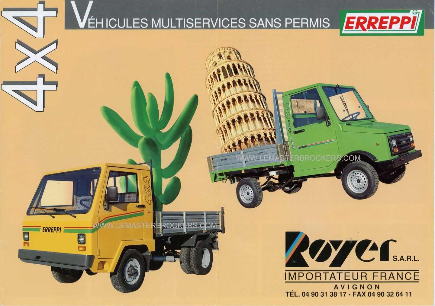ERREPPI 4X4 SLALOM 20SX MTA 160S - BROCHURE VEHICULE SANS PERMIS - AUTO ...
