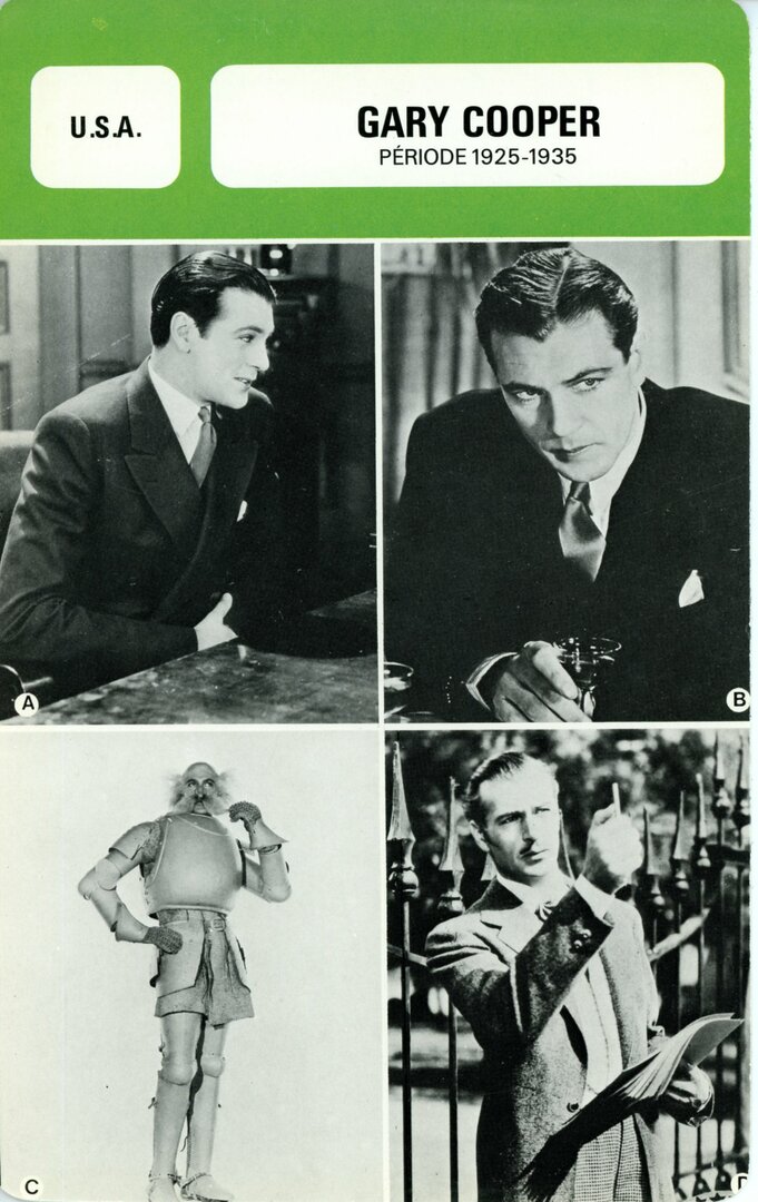 GARY COOPER 1925 1935 - FICHE CINÉMA - MUSIQUE & VIDÉO/FICHE CINÉMA ...