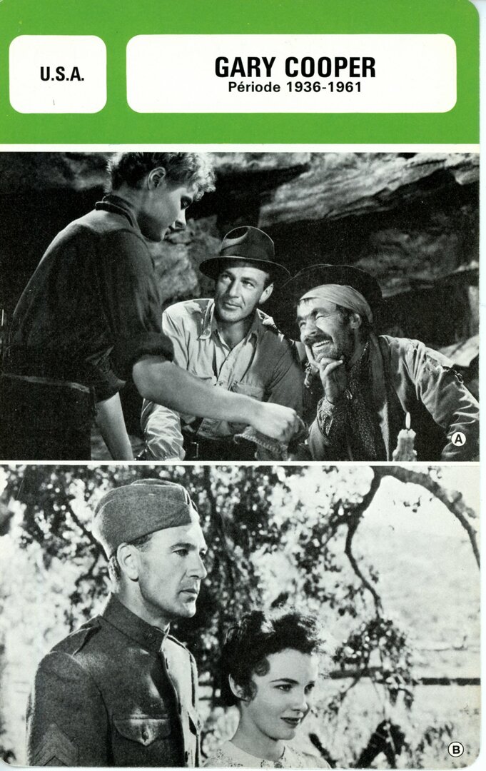 GARY COOPER 1936 1961 - FICHE CINÉMA - MUSIQUE & VIDÉO/FICHE CINÉMA ...