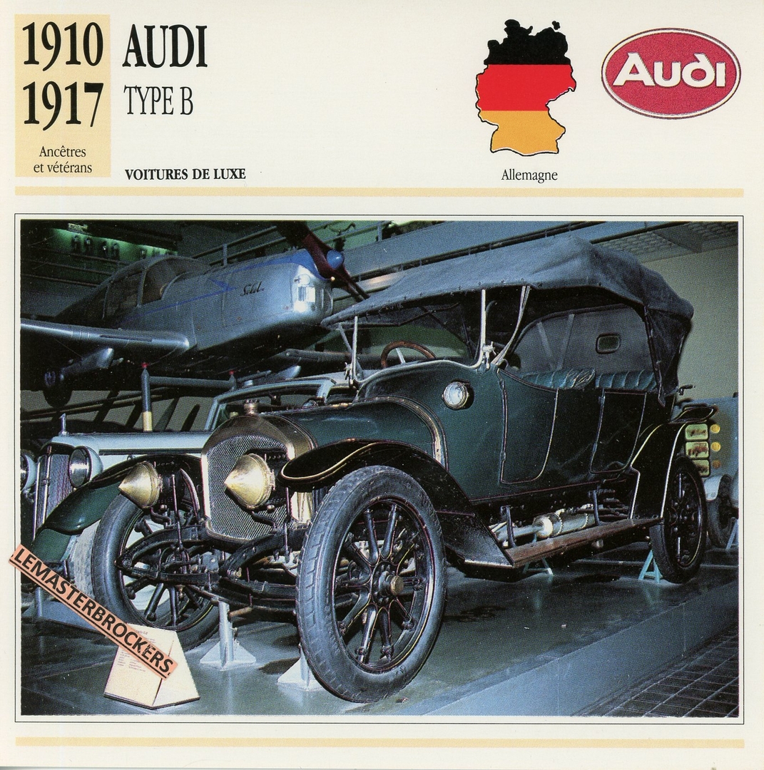AUDI TYPE B 1910 1917 - FICHE AUTO - FICHES AUTO - LEMASTERBROCKERS