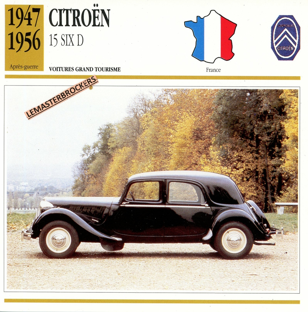 Citroen Traction 15 Six Fiche Technique
