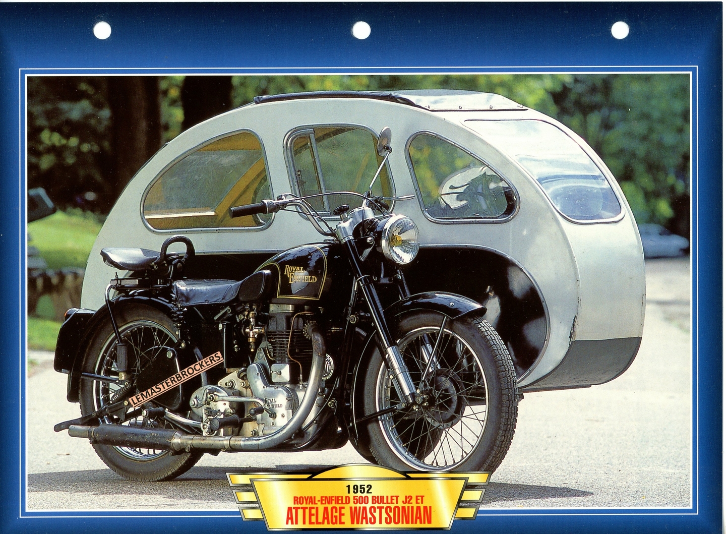 ROYAL ENFIELD 500 BULLET J2 WASTONIAN 1952 - FICHE MOTO ATLAS ÉDITION ...