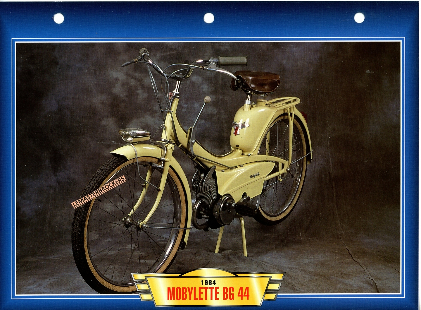 MOBYLETTE BG 44 1964 - FICHE CYCLOMOTEUR ATLAS ÉDITION - FICHES MOTO - LEMASTERBROCKERS