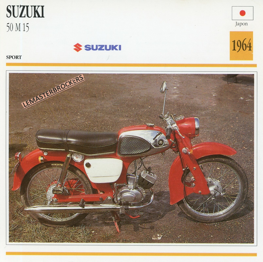 SUZUKI 50 M15 1964 - FICHE MOTO - AUTO / MOTO (BROCHURES & FICHES ...