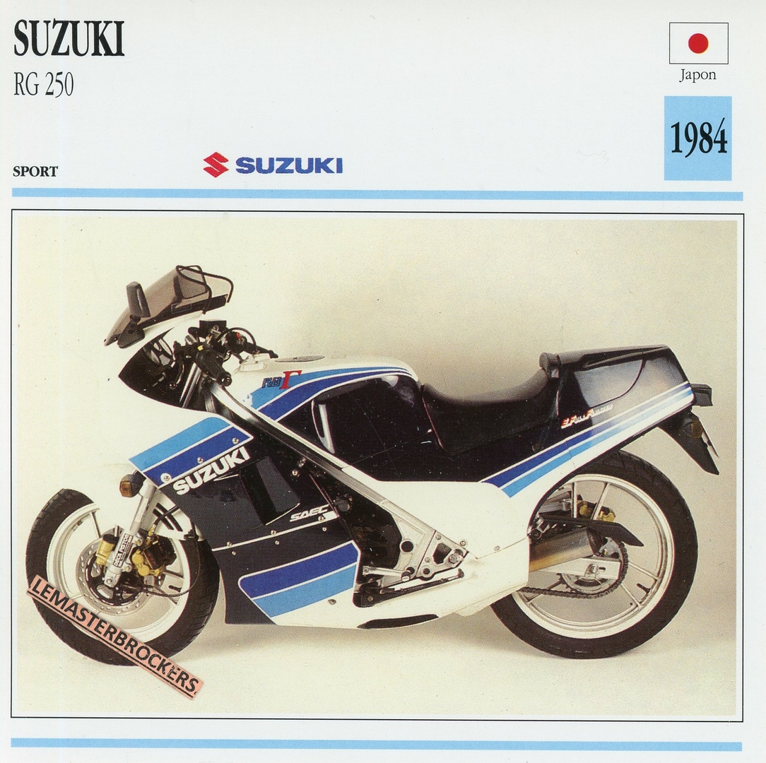 SUZUKI RG 250 1984 - FICHE MOTO SUZUKI RG250 - FICHES MOTO - LEMASTERBROCKERS