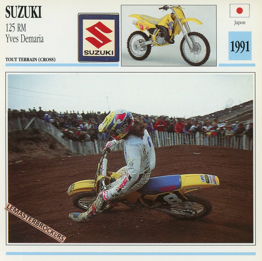 SUZUKI 125 RM YVES DEMARIA 1991 - FICHE MOTO SUZUKI RM125 - AUTO / MOTO ...