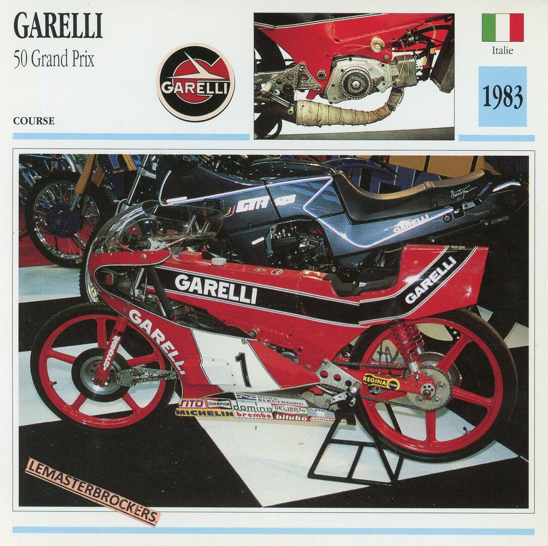 GARELLI 50 GRAND PRIX 1983 - FICHE MOTO CYCLOMOTEUR - FICHES MOTO ...