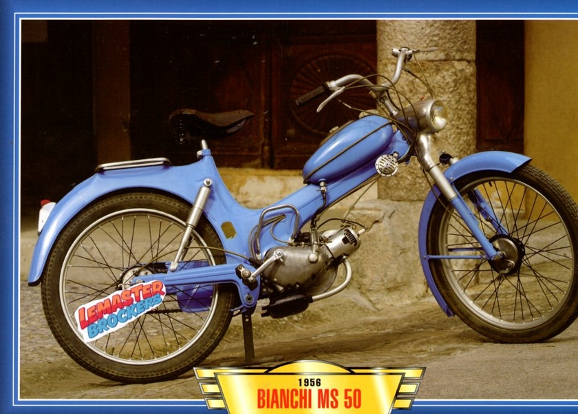 FICHE MOTO BIANCHI MS 50 2T 1956 - FICHES MOTO