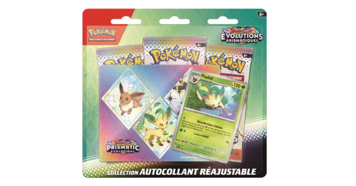 Pokémon - TRIPACK EV8.5 Évolutions Prismatiques Collection Autocollant ...