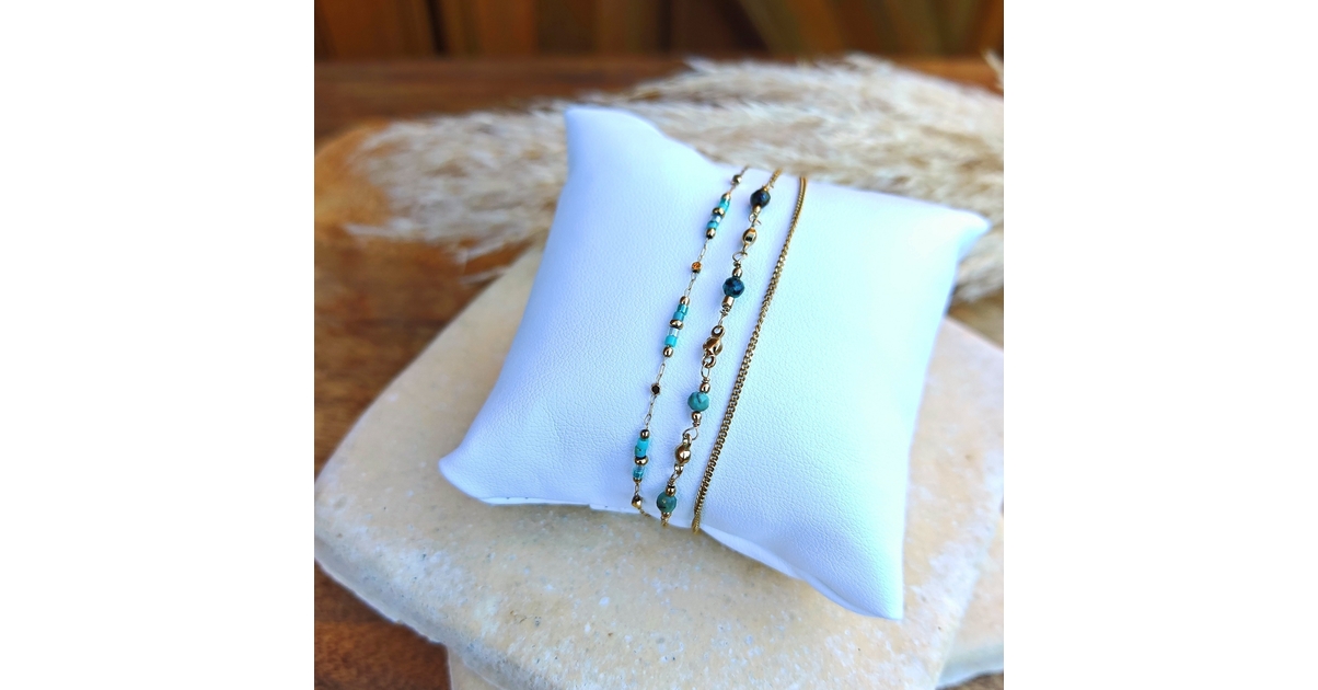 Bracelet LITERA Turquoise Africaine - Bracelets - gragena-bijoux