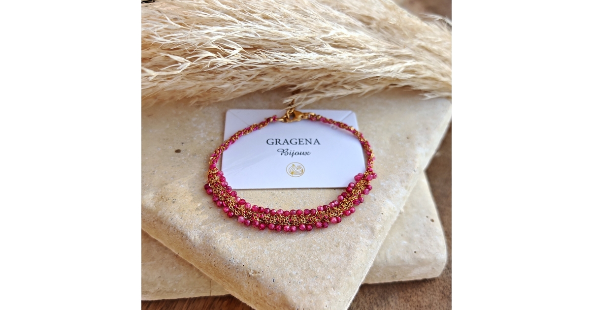 Bracelet VAL Quartz Rose - Pierres et Perles Naturelles/Bracelets - GRAGENA
