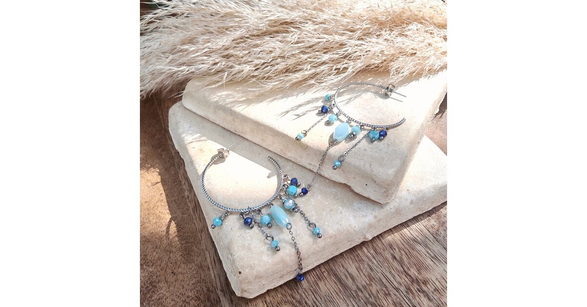 Boucles d'oreilles LULU Bleu - Bijoux/Boucles d'oreilles - GRAGENA