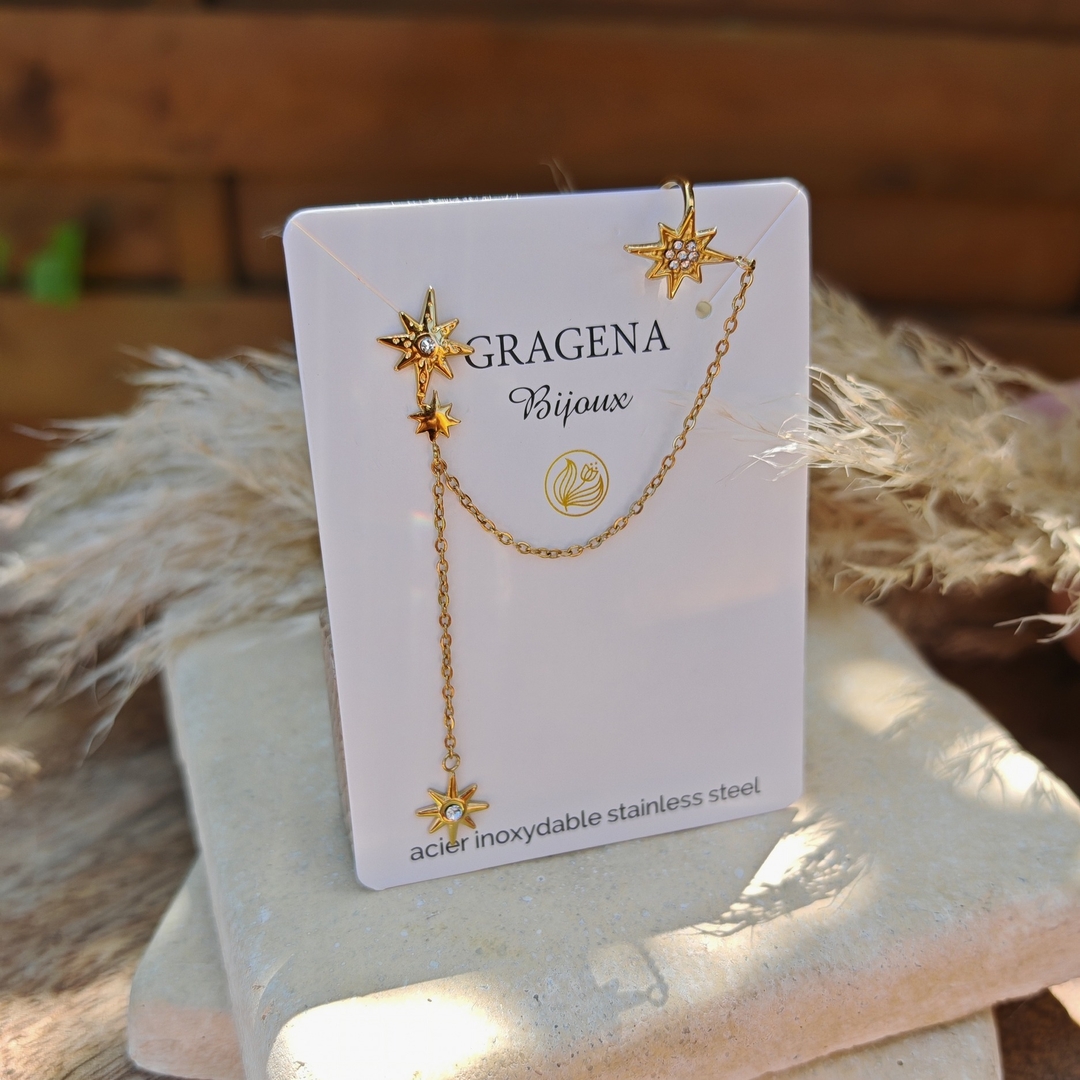 Ear Cuff POLARIS - Bijoux/Earcuff / Mono boucle / Piercing - GRAGENA