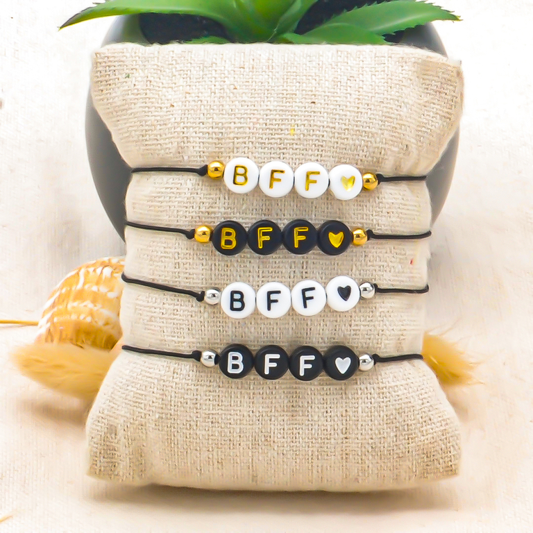 Bracelet BFF Best Friend Forever en lettre - Bijoux Créative Perles
