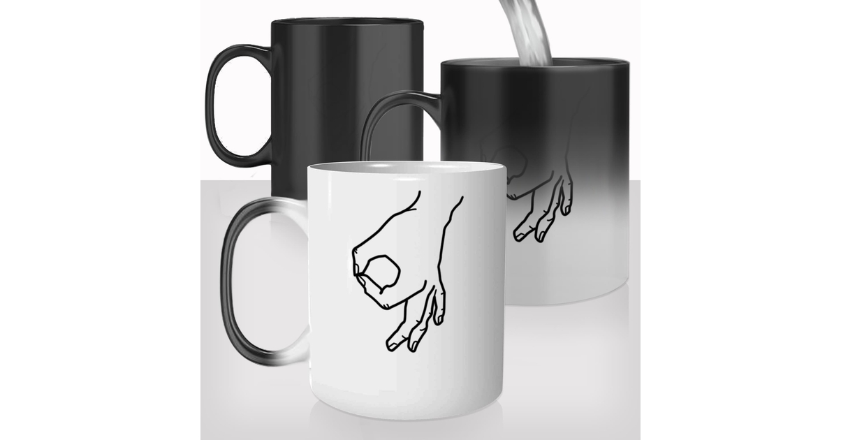 Mug Thermoréactif Jeu du Rond - Tasse Humour - Mug-Magique.fr