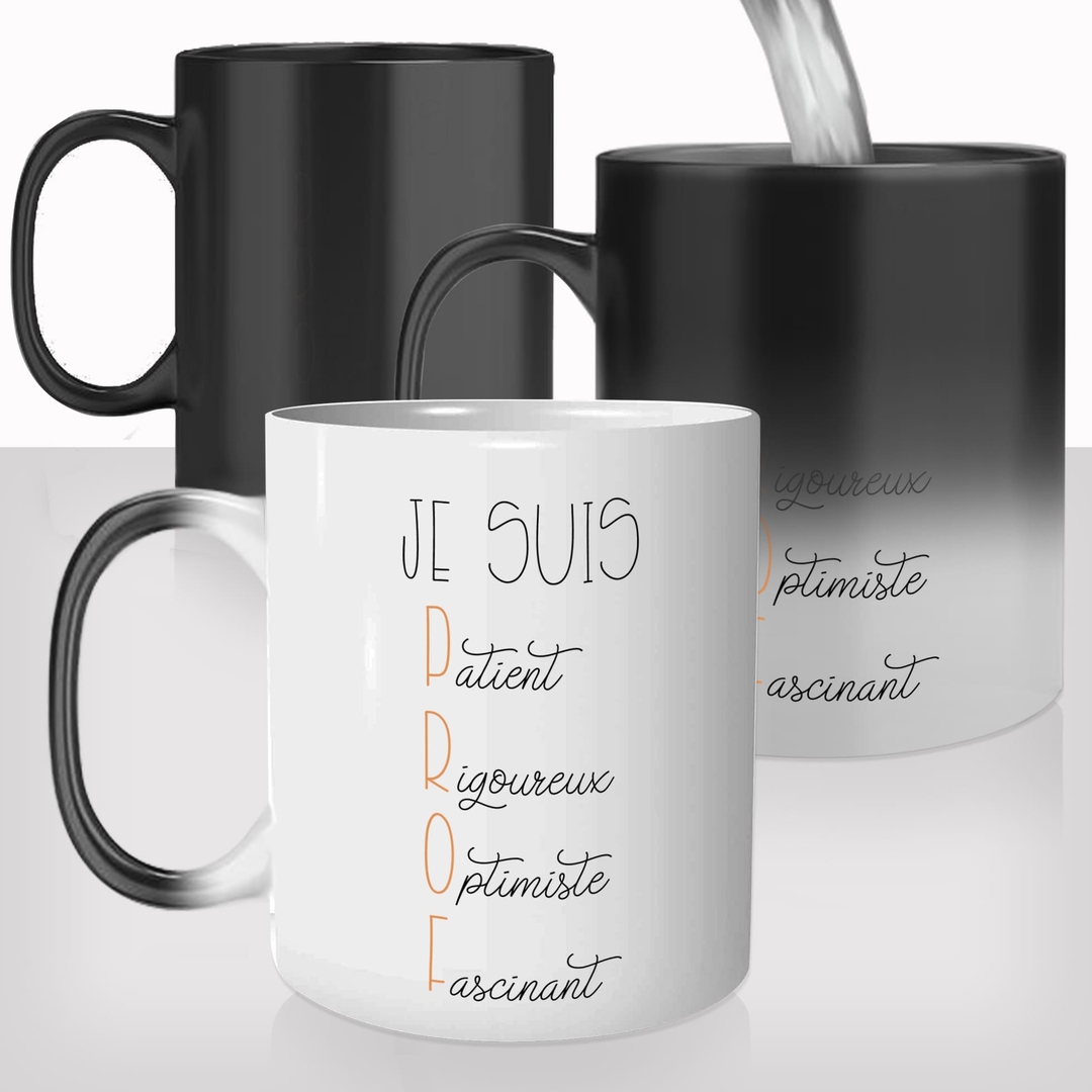 Mug Thermoréactif Je Suis Prof - Tasse Cadeau - Mug-Magique.fr