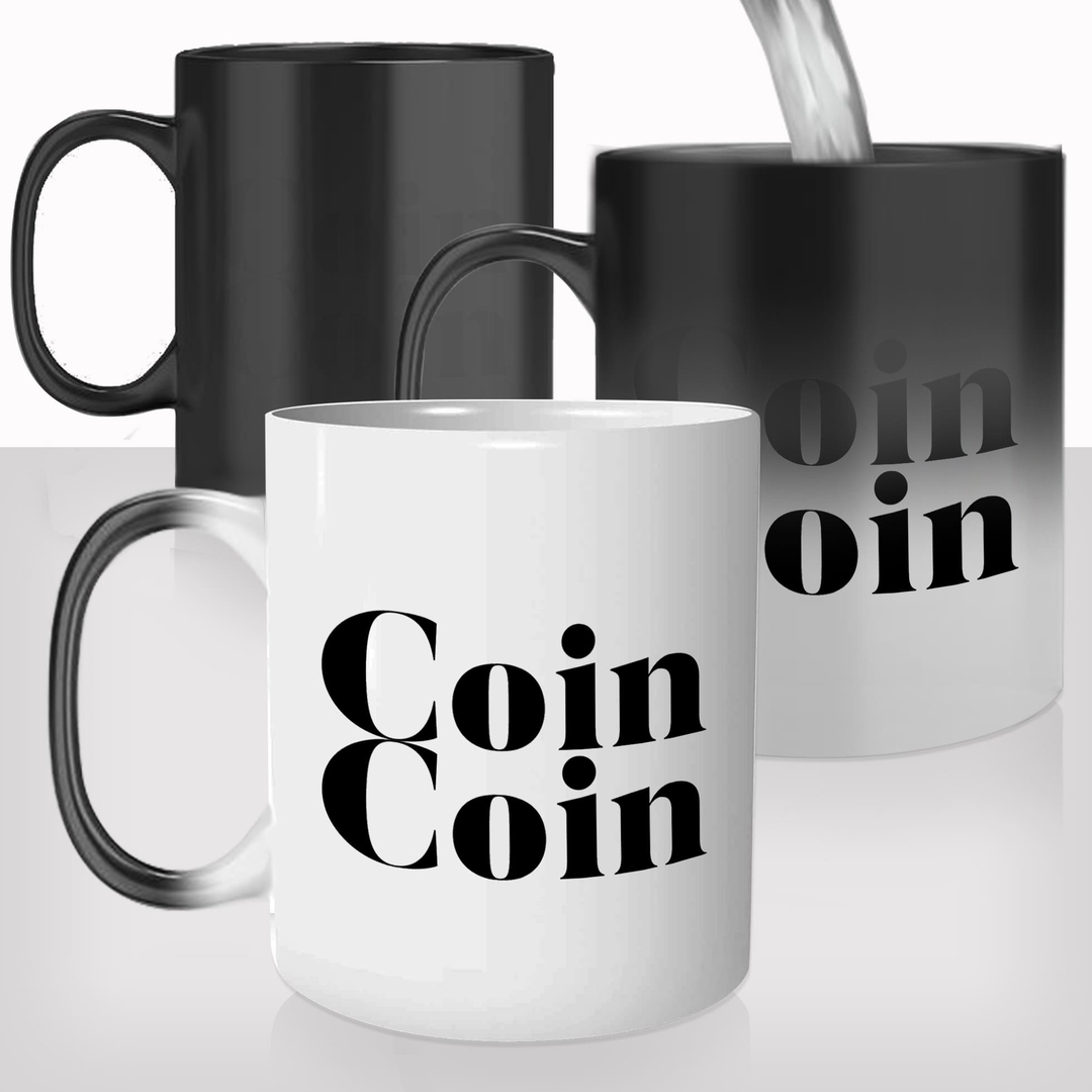 Mug Thermoréactif Coin Coin - Tasse Drôle Couple - Mug-Magique.fr
