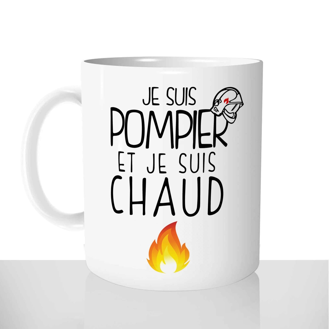 Mug Thermoréactif Pompier Photo Personnalisable - Mug-Magique.fr