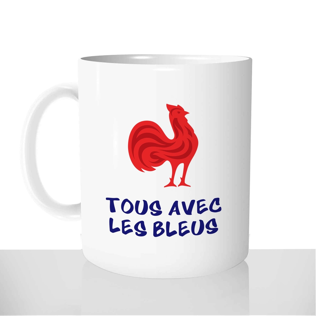 Mug Thermoréactif Tous Avec Les Bleus - Rugby - Mug-Magique.fr