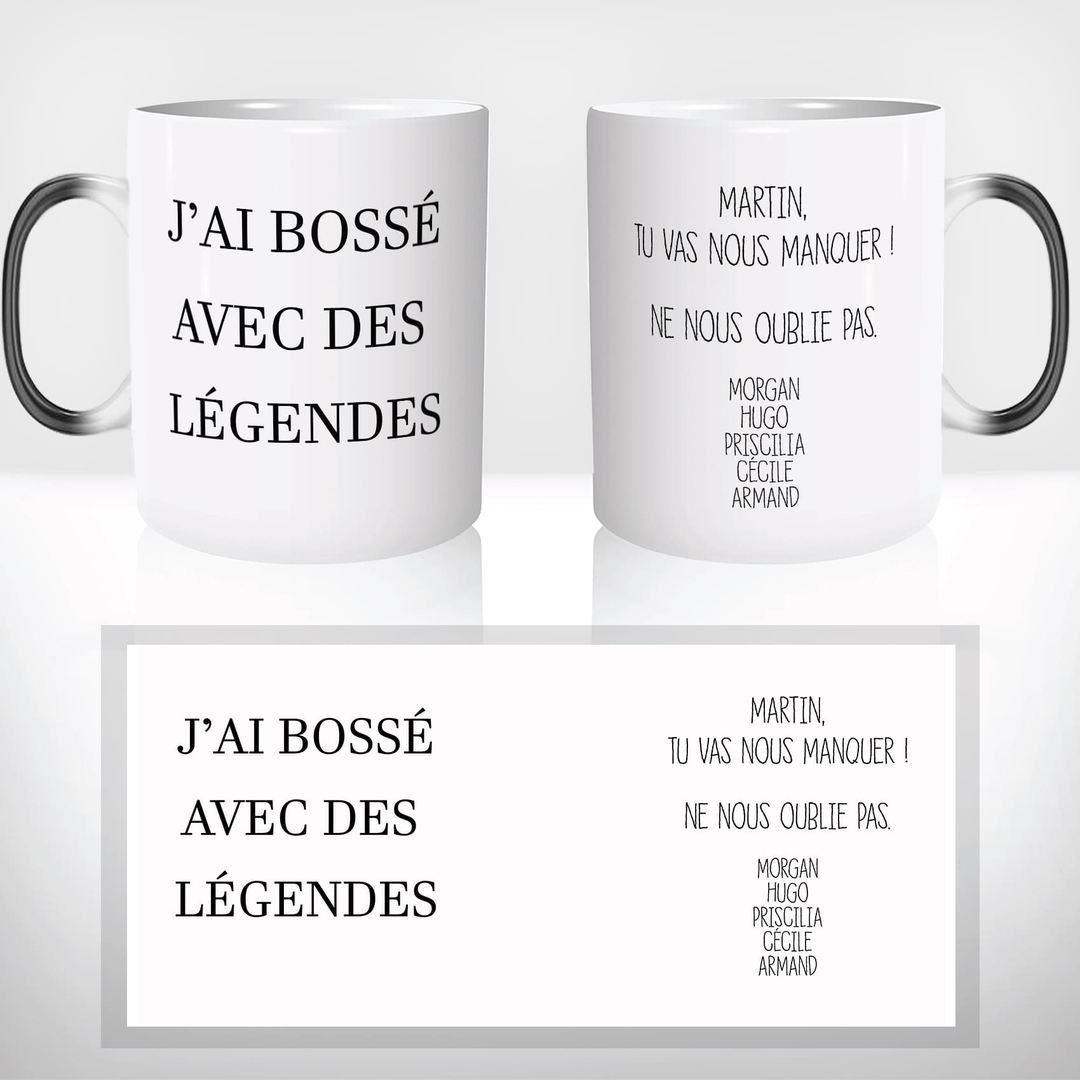 Mug Magique J'ai Bossé Avec Des Légendes - Tasse Cadeau Collègue