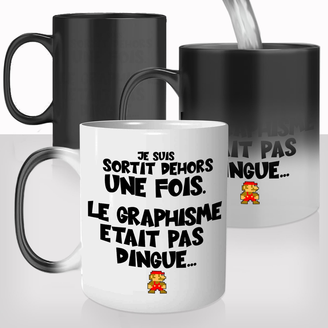 Mug Thermoréactif Le Graphisme Était Pas Dingue - Mug-Magique.fr