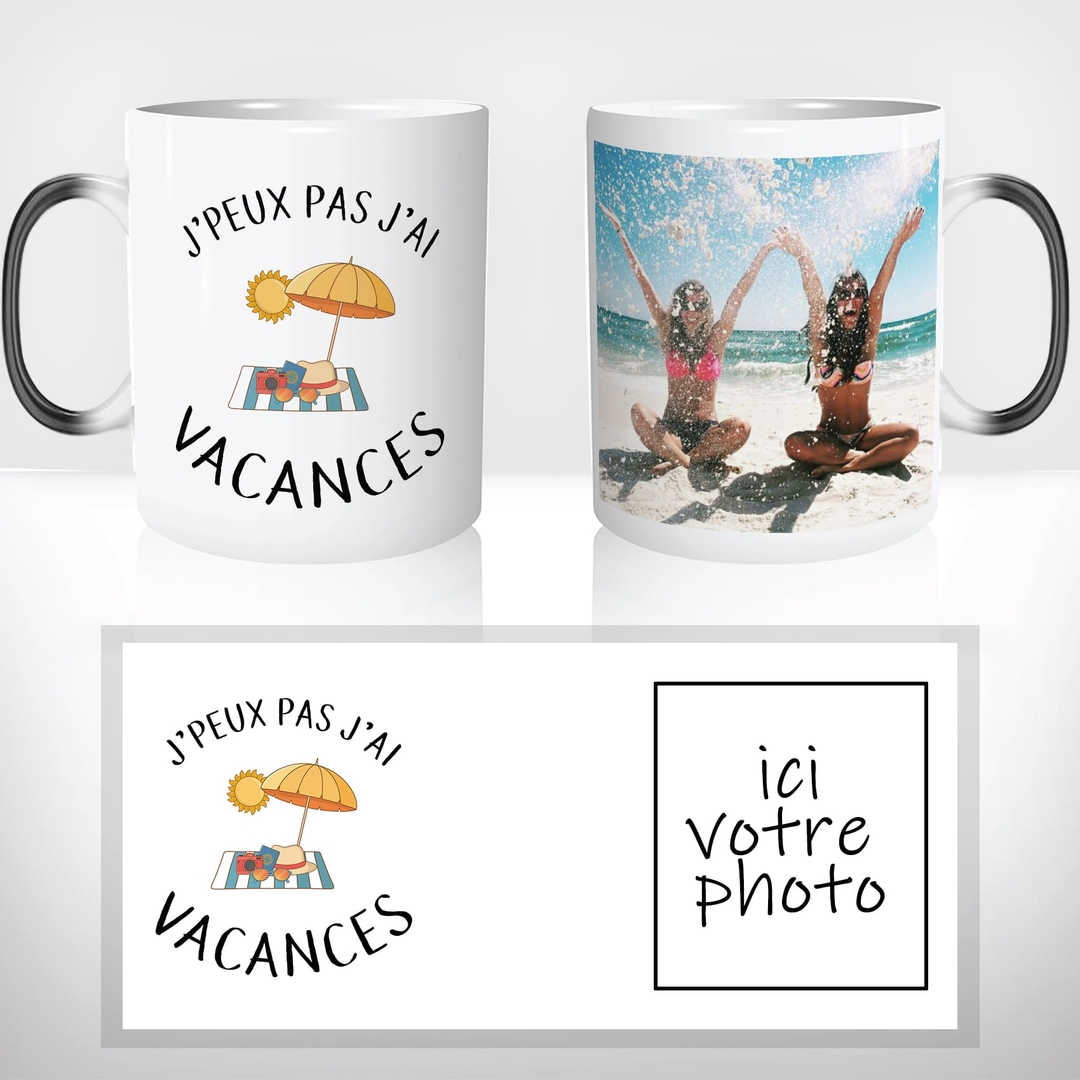 Mug Thermoréactif J'ai Vacances - Tasse Cadeau - Mug-Magique.fr