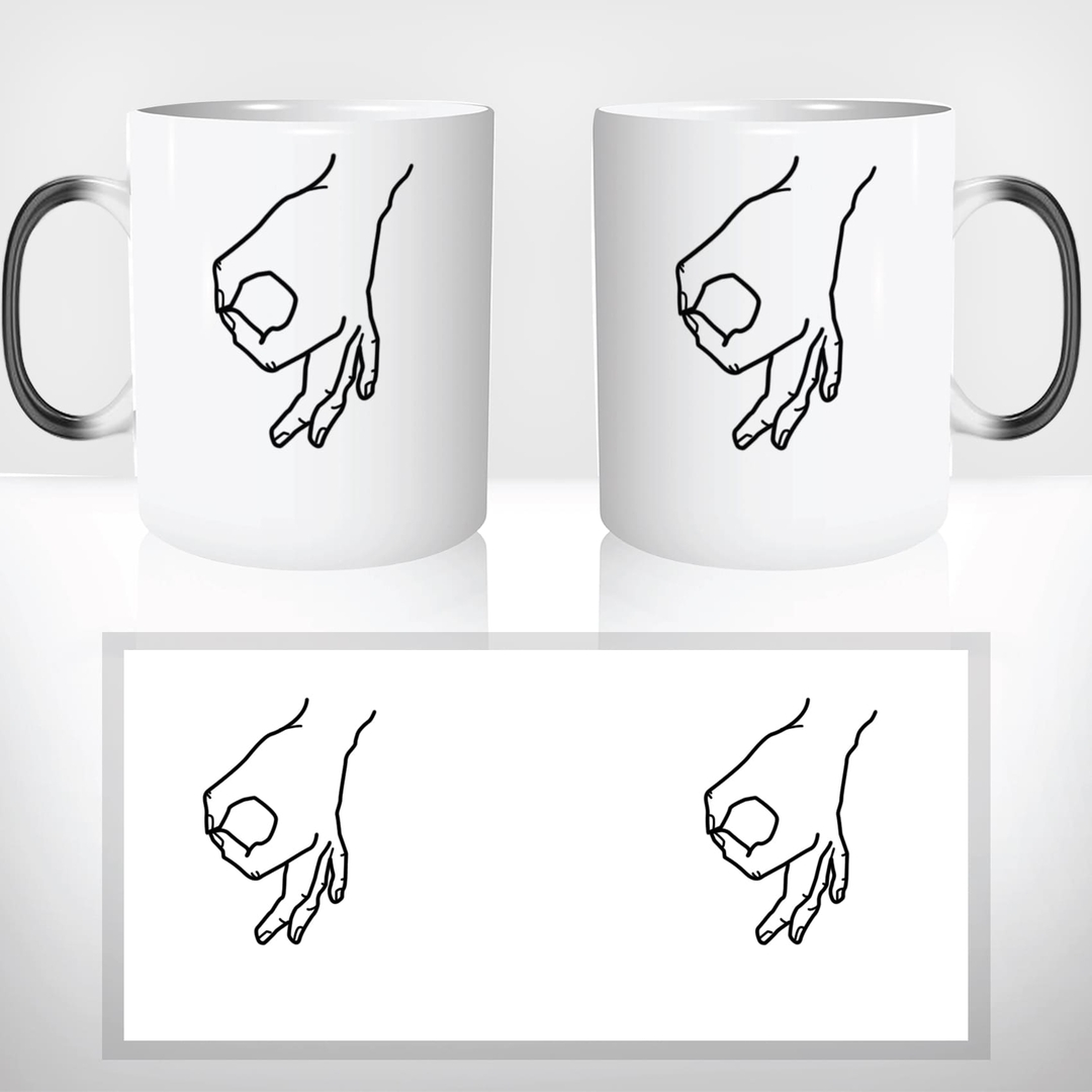 Mug Thermoréactif Jeu du Rond - Tasse Humour - Mug-Magique.fr