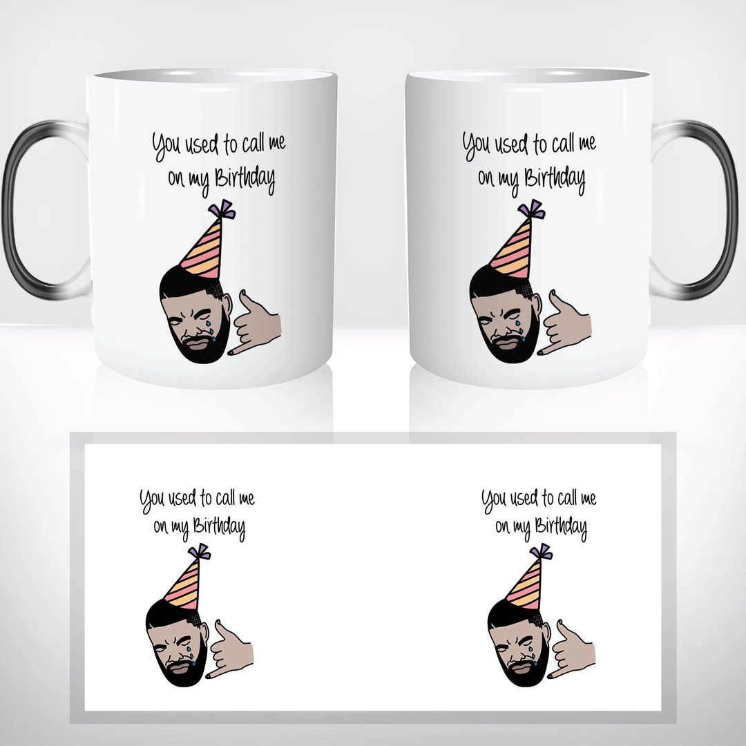 Mug Thermoréactif Call Me - Drake - Anniversaire - Mug-Magique.fr