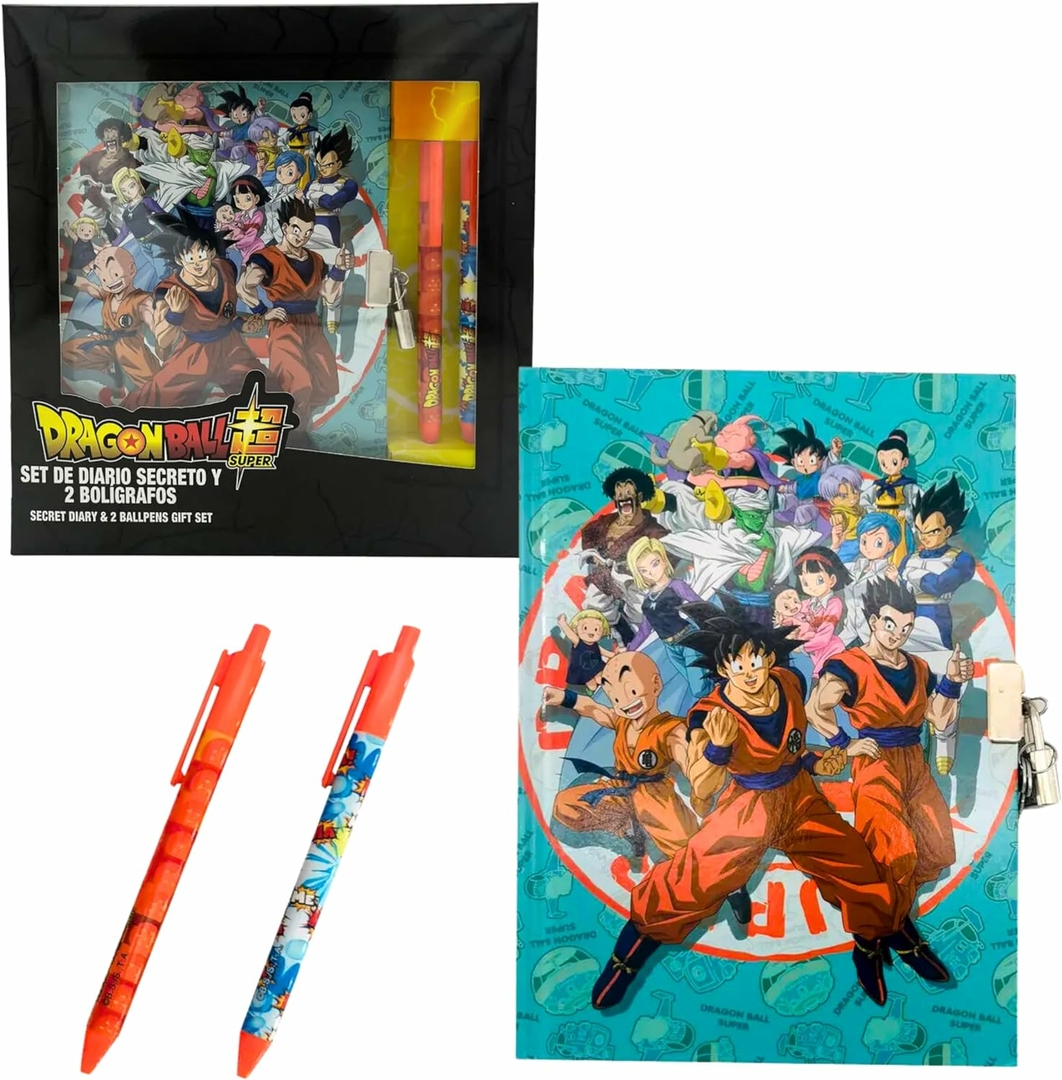 Coffret journal intime Dragon Ball avec 2 stylos