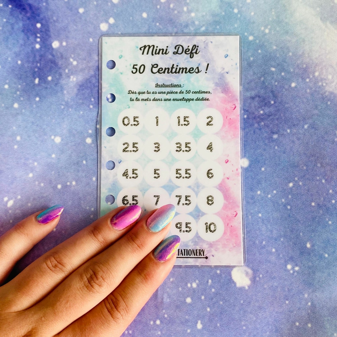 Mini Défi 50 Centimes A7 - Gestion de Budget/Défis - MagicStick' Stationery