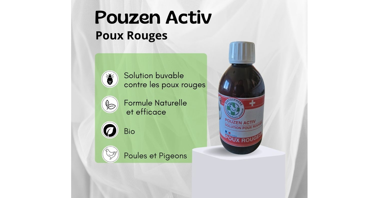 Pouzen Activ : Lutte Naturelle Contre les Poux Rouges des Poules