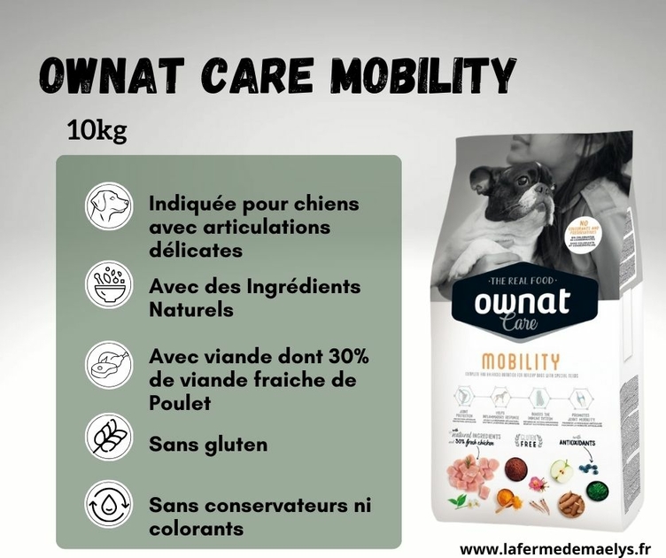 Ownat care mobility, croquettes pour les articulations des chiens